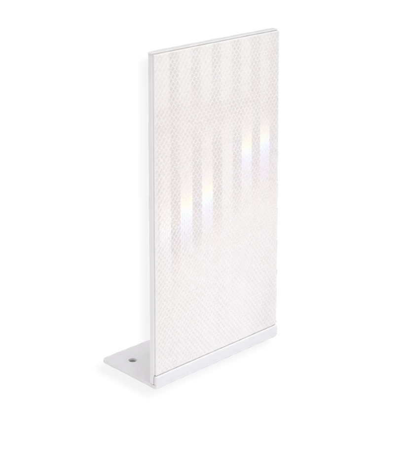 Top Mount Barrier Reflector - White DOUBLE-SIDED Reflective 6" x 12 ...